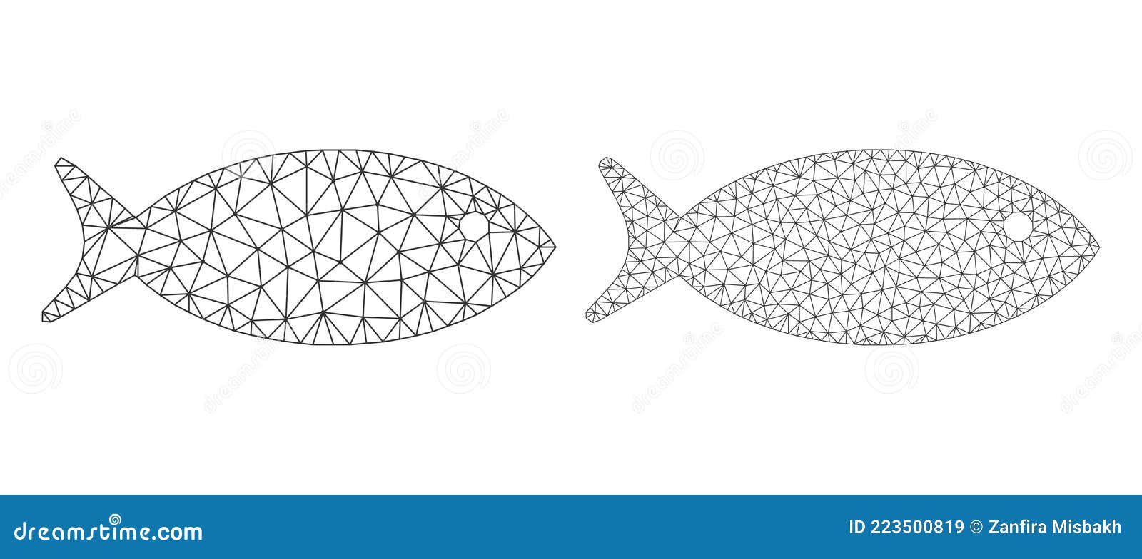 Fish Icons - Vector Triangle Mesh Stock Vector - Illustration of ...