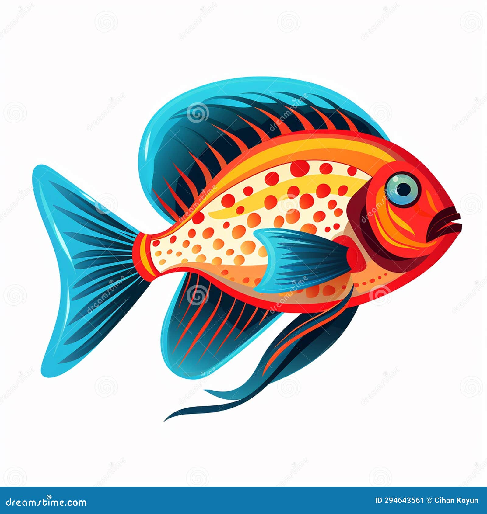 Fish Illustration Aquatic Imagination Stock Illustration - Illustration ...