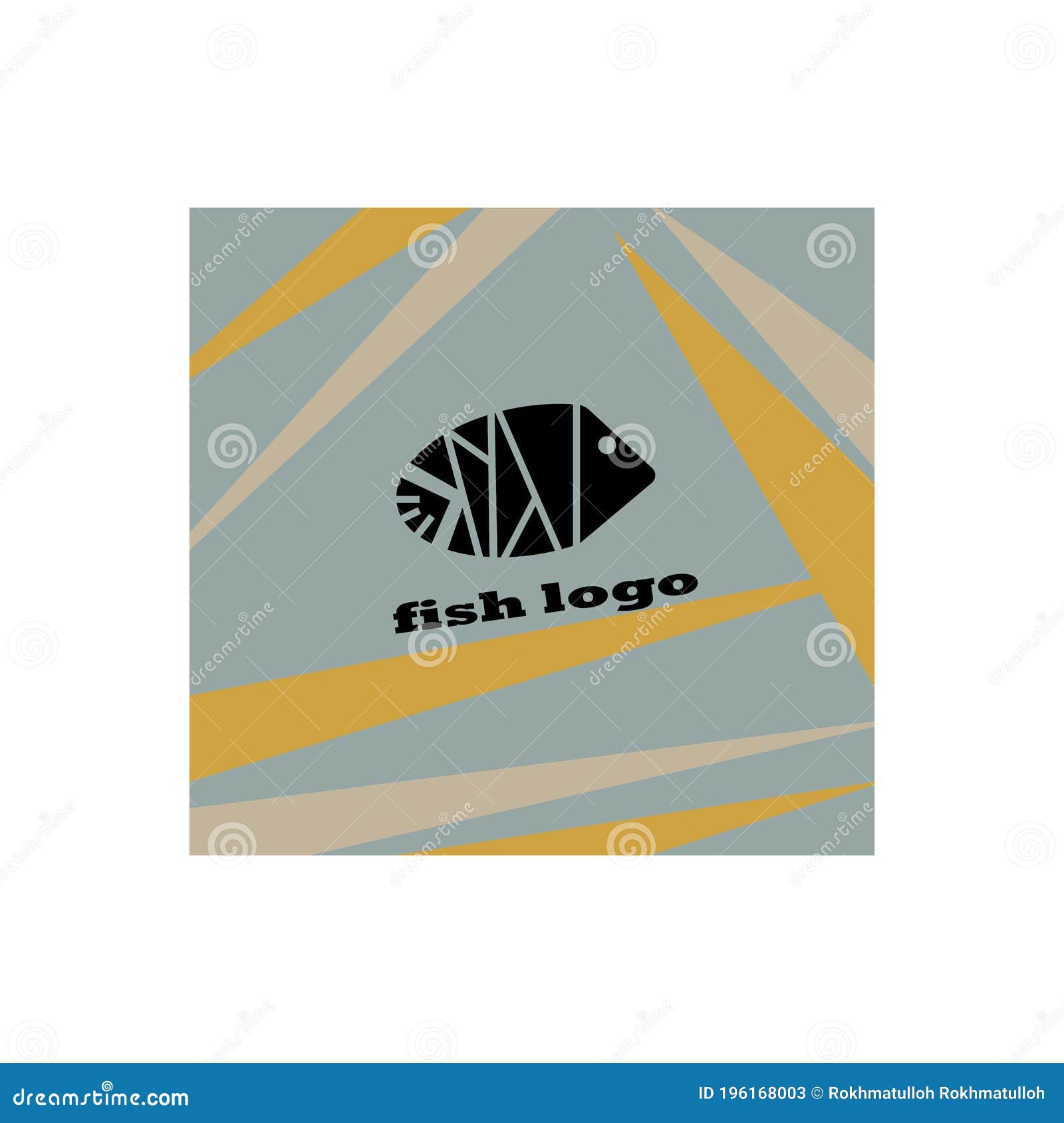 Fish Illustration Logo Template Design Vector Background Stock Vector ...