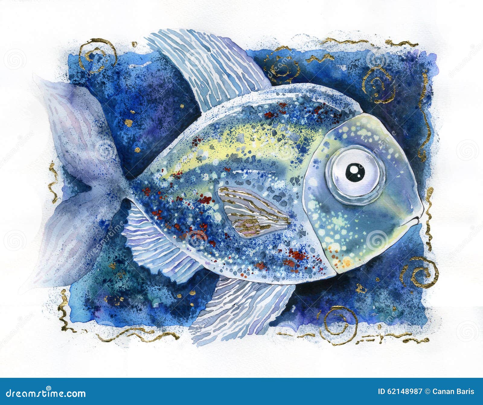 Fish Illustration stock illustration. Illustration of fish - 62148987