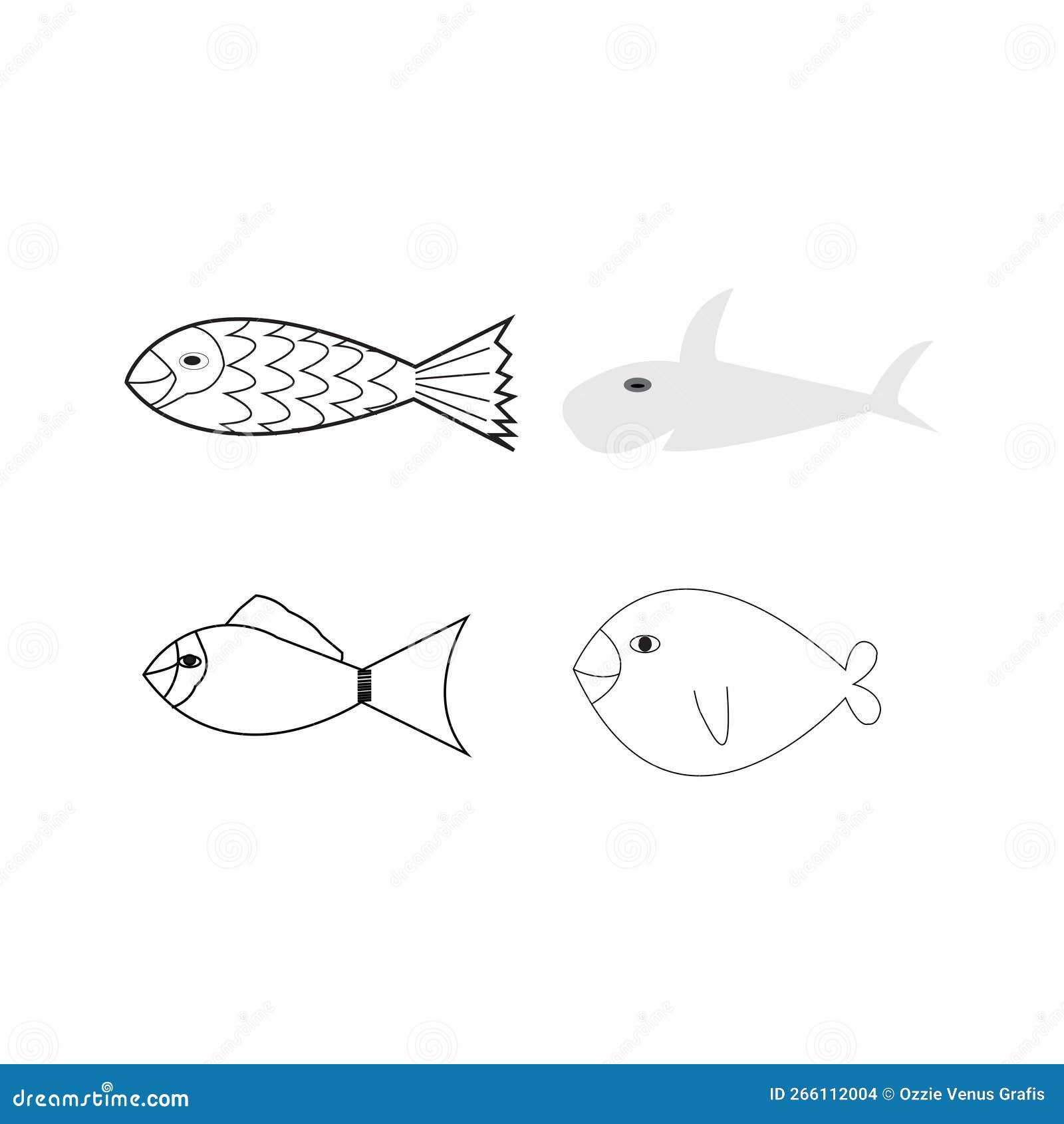Fish illustration stock vector. Illustration of jungle - 266112004