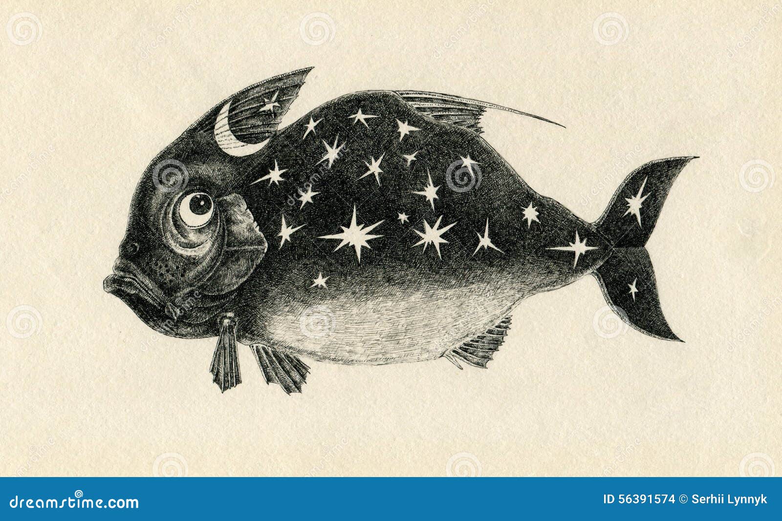 Fish stock illustration. Illustration of animal, marine - 56391574