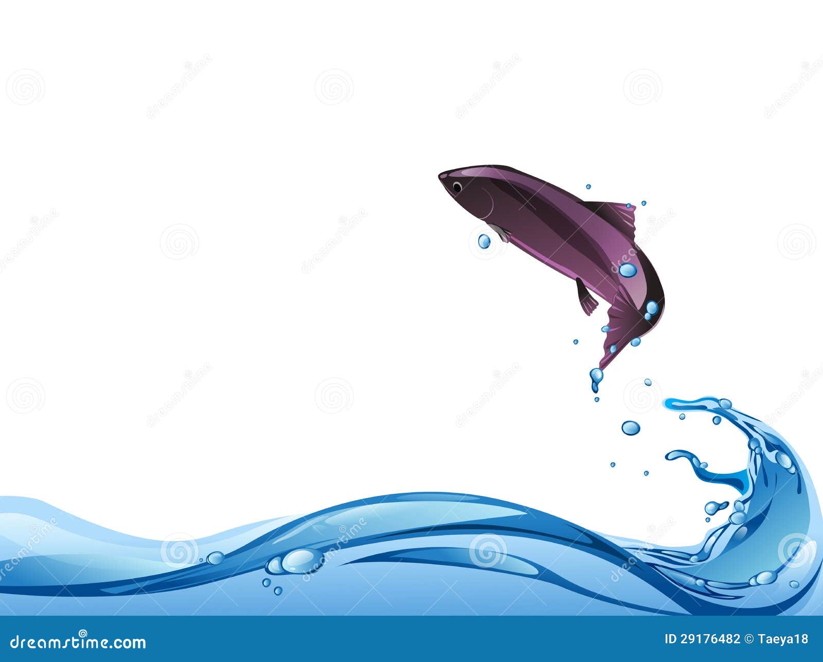 Fish Jump On Wave Wireframe Polygon Golden Frame Structure, Aquatic And ...