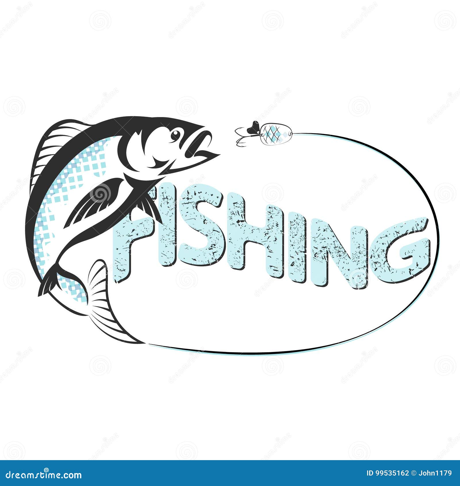 Fish Jumping Off the Hook Vector Stock Vector - Illustration of hobby ...