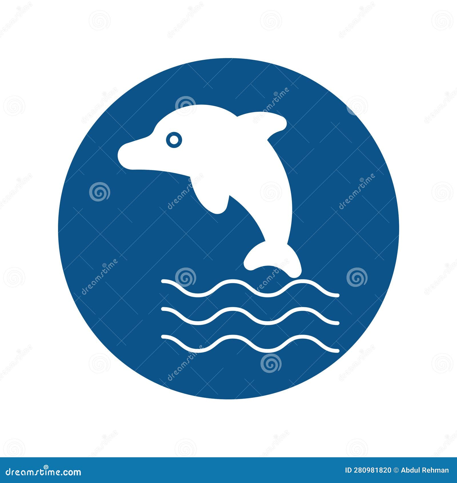 Fish Jumping Vector Icon with Trendy Background Colors that Can Easily ...