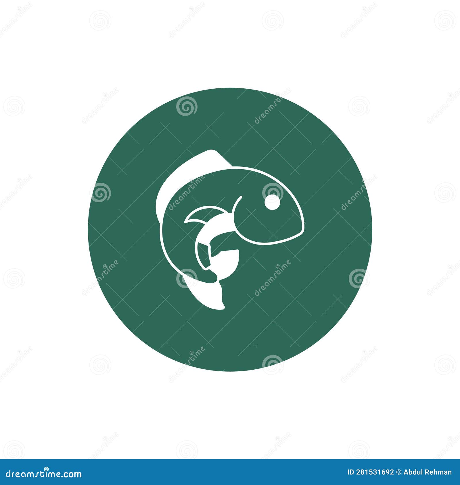 Fish Jumping Vector Icon with Trendy Background Colors that Can Easily ...