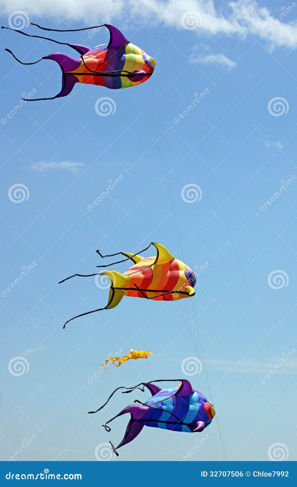 Fish kites stock photo. Image of colorful, play, bright - 32707506