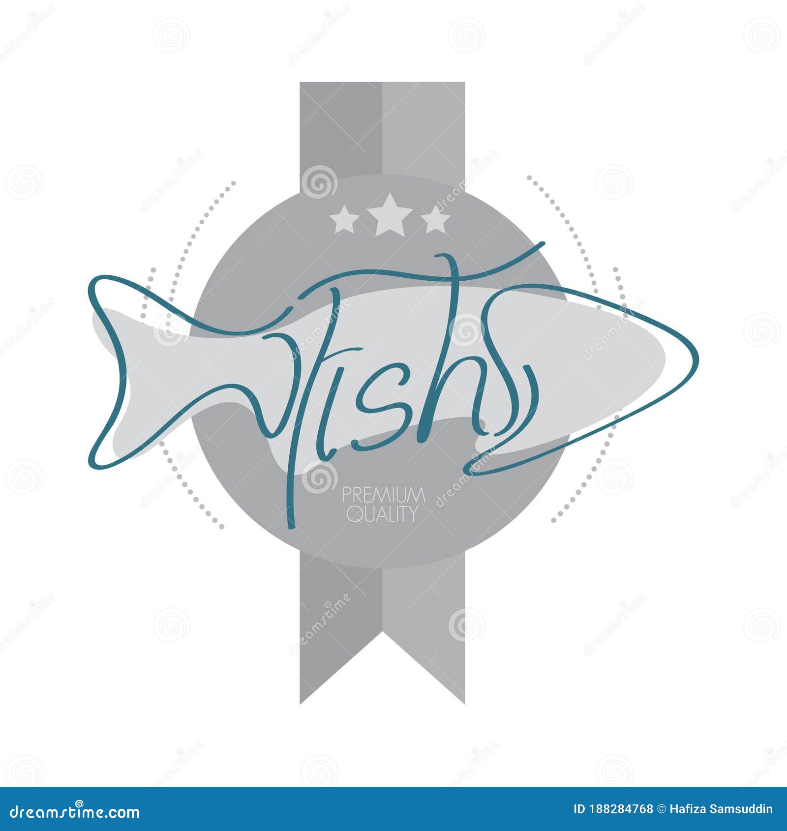 Fish Label. Vector Illustration Decorative Design Stock Vector ...