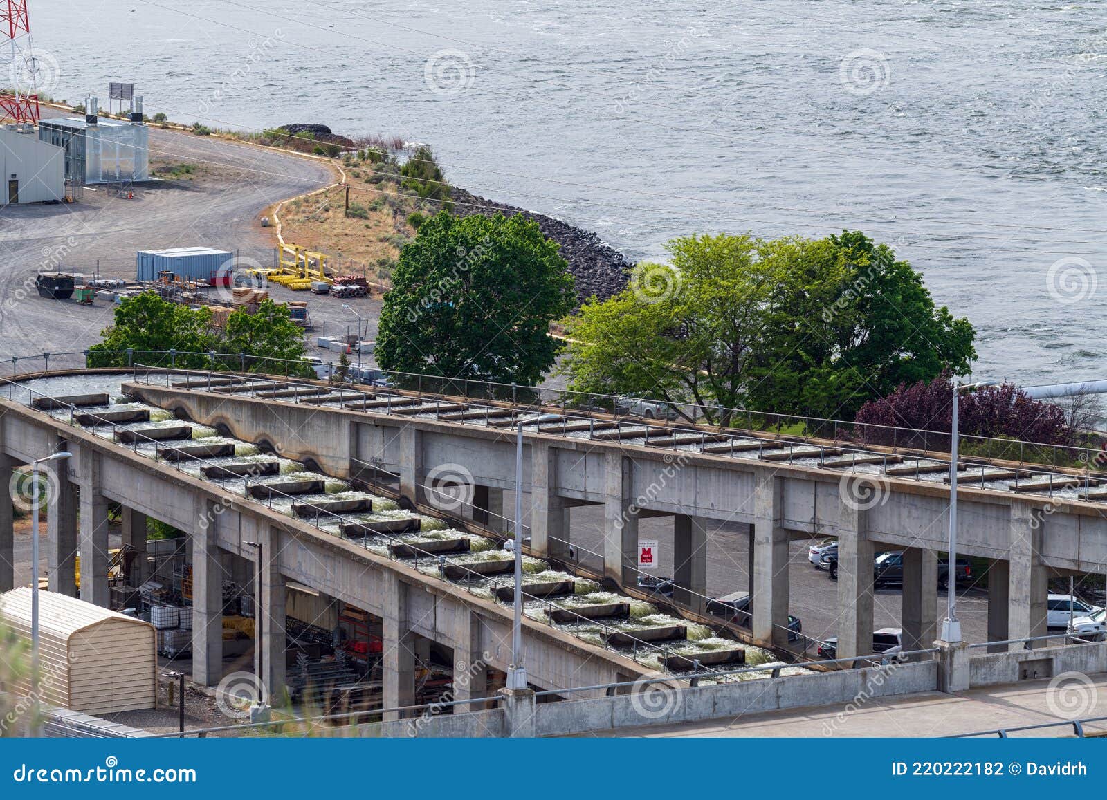 The Fish Ladder at the Ice Harbor Dam, Washington, USA Stock Photo ...