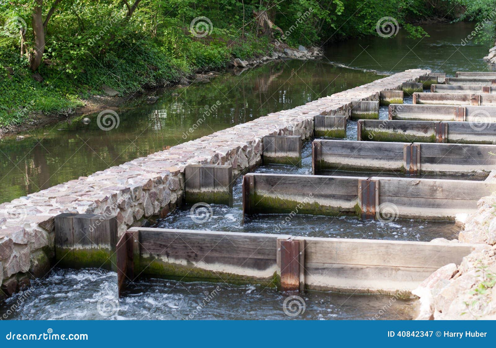 Fish ladder stock image. Image of river, ecological, stone - 40842347