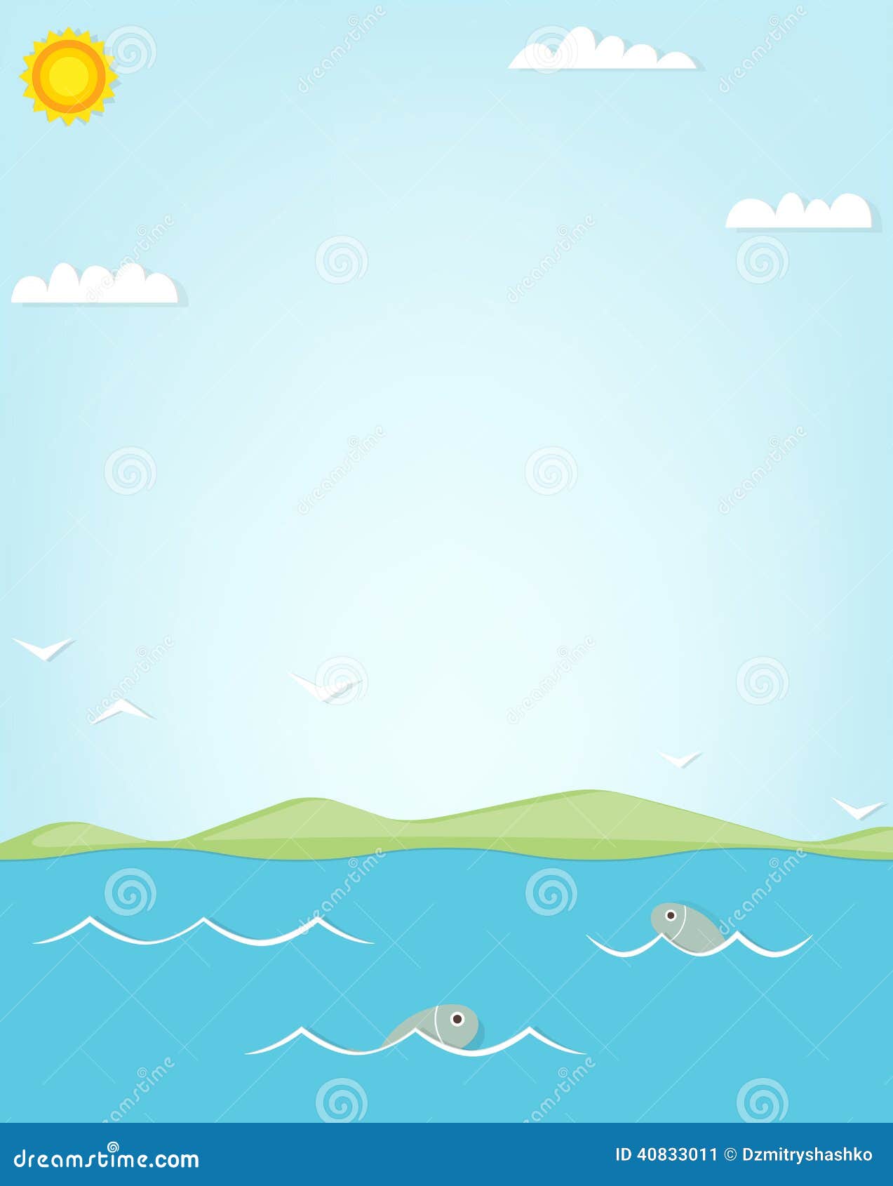 Fish in the lake stock vector. Illustration of aquatic - 40833011