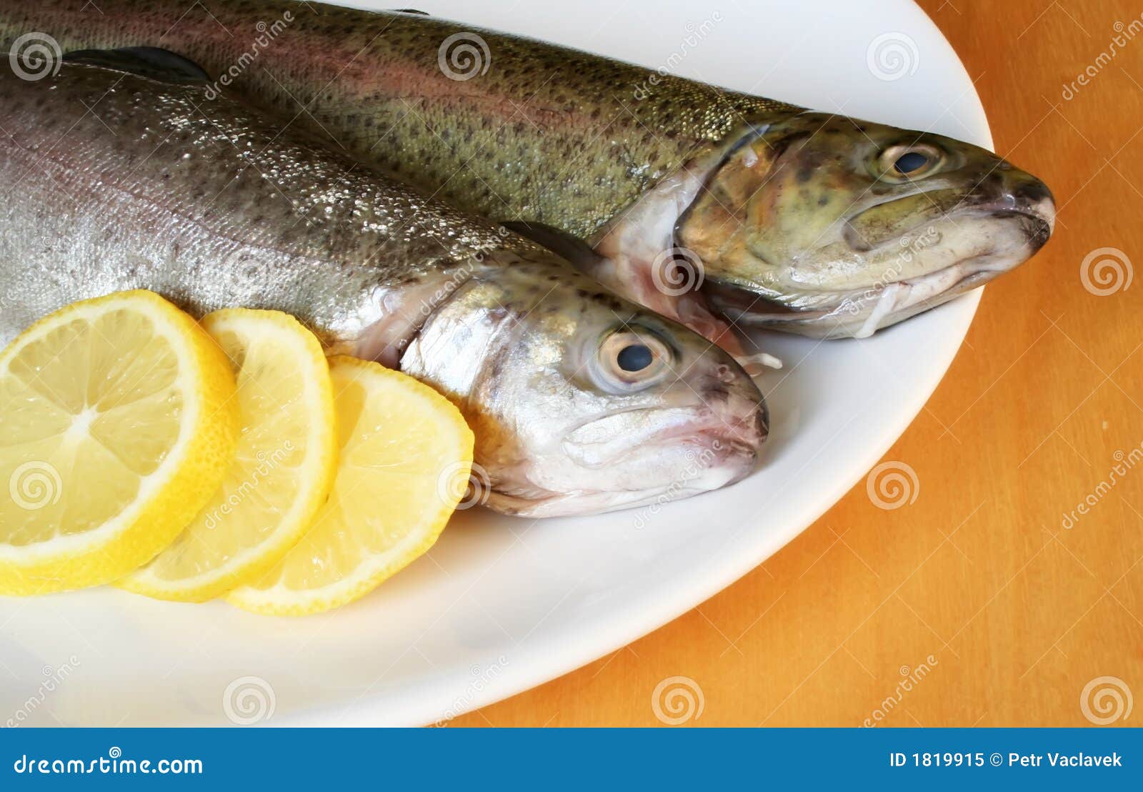 Fish with lemon stock image. Image of fresh, cook, fishy - 1819915