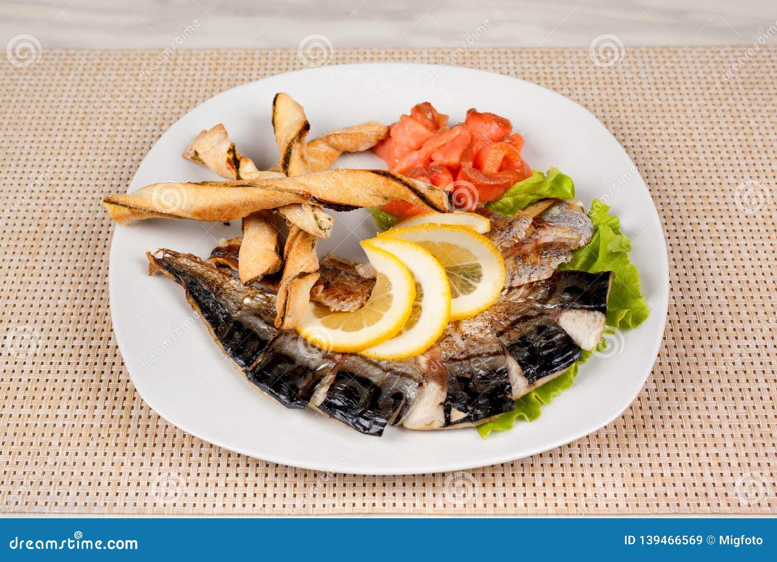 Food in the plate stock image. Image of fork, business - 139466569