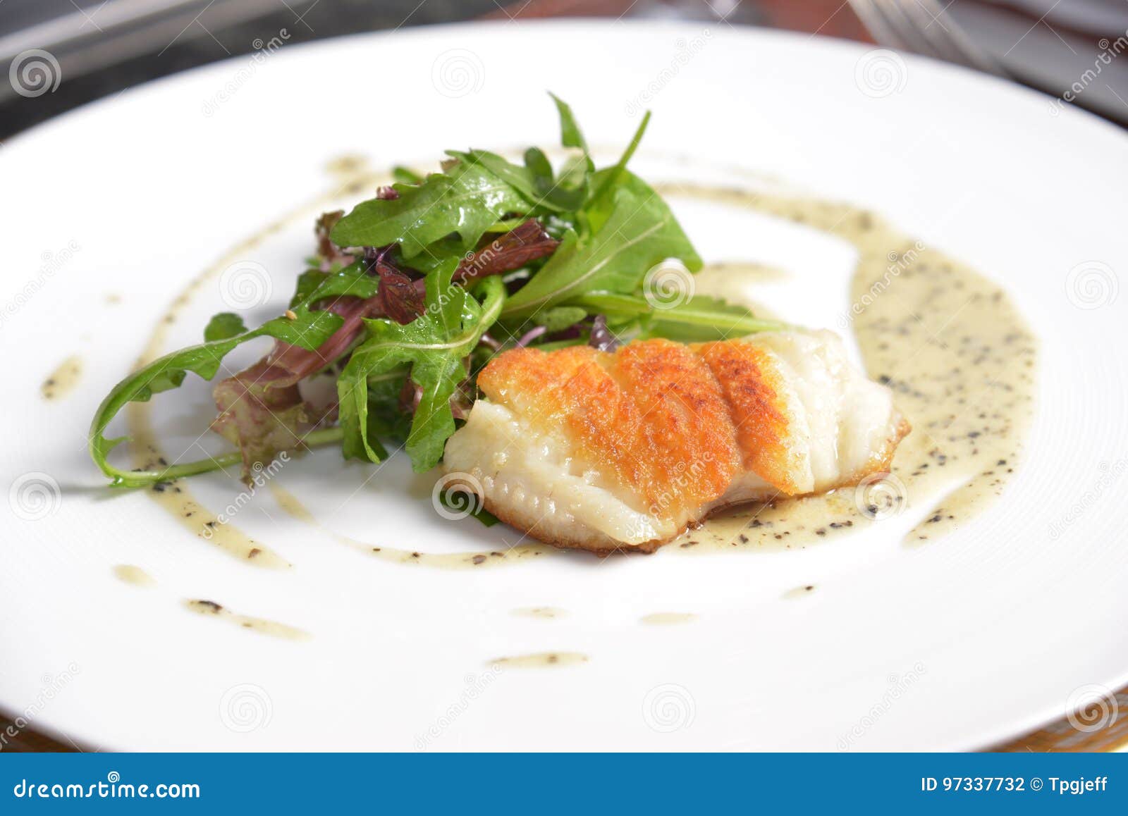 Fish and lettuce stock photo. Image of food, travel, vegetable - 97337732