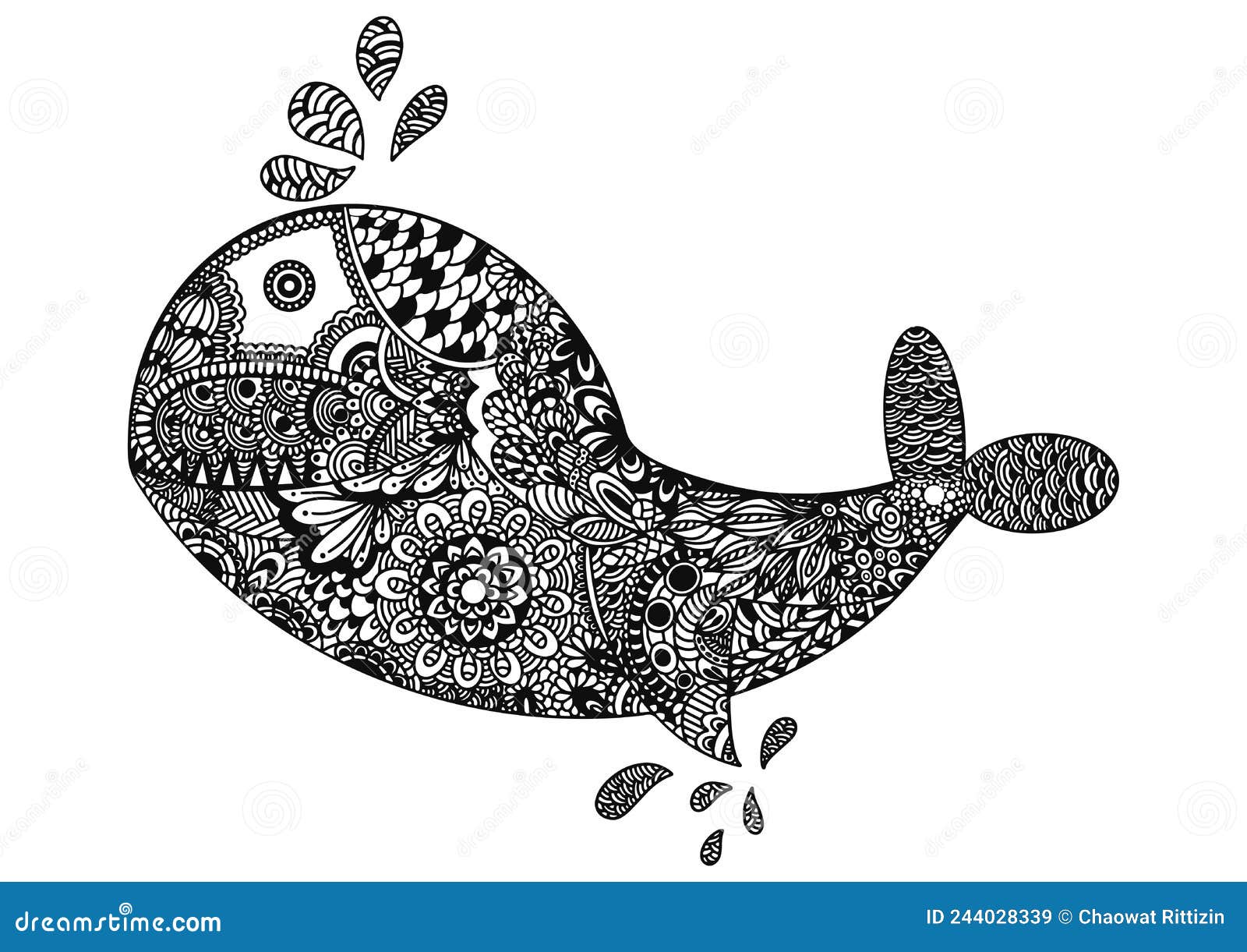 Fish Tribal Cartoon Vector | CartoonDealer.com #38737587