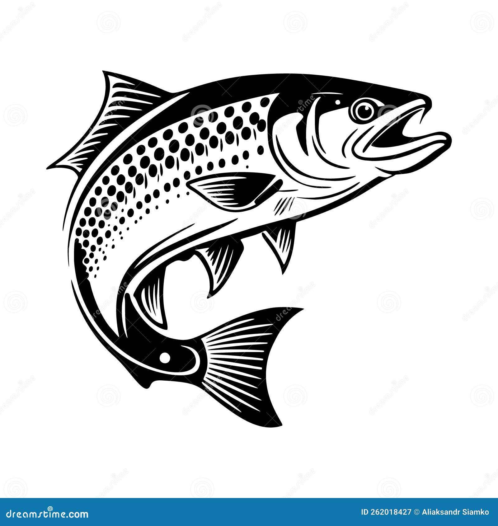 Fish Logo, Cut Out Vector Icon Stock Vector - Illustration of hand ...