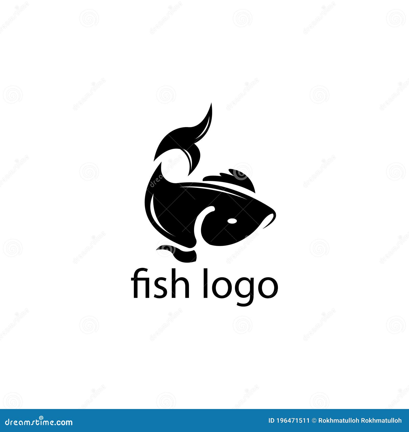 Fish Logo Design Isolated Colorful Illustration Template Stock Vector ...