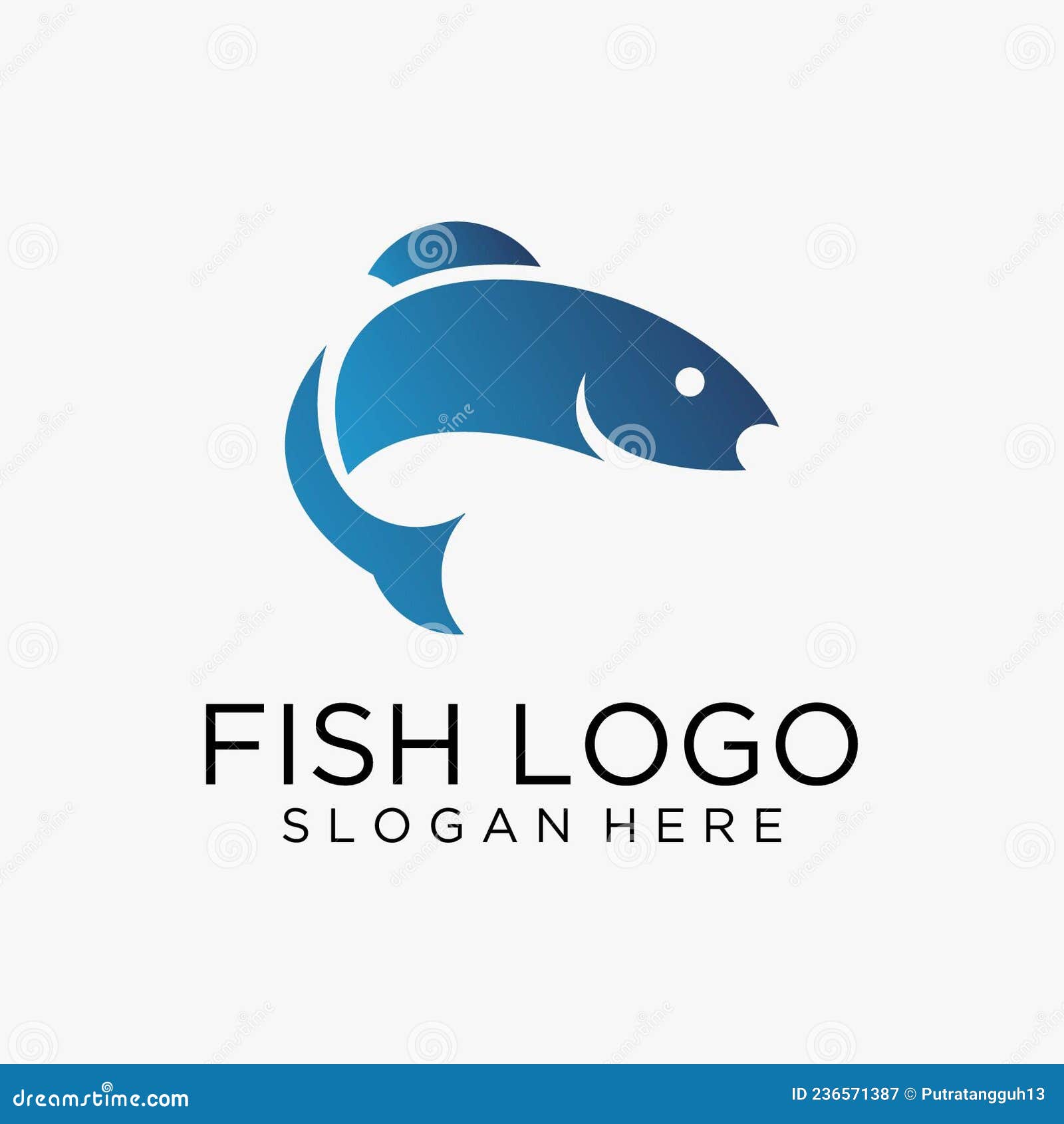 Fish logo design stock vector. Illustration of icon - 236571387