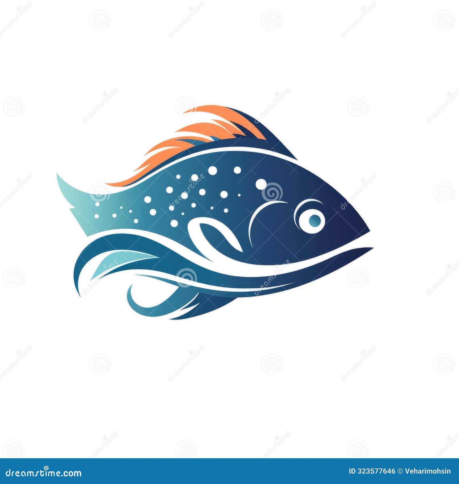 Fish Logo Design Template. Vector Illustration of a Fish Logo Design ...
