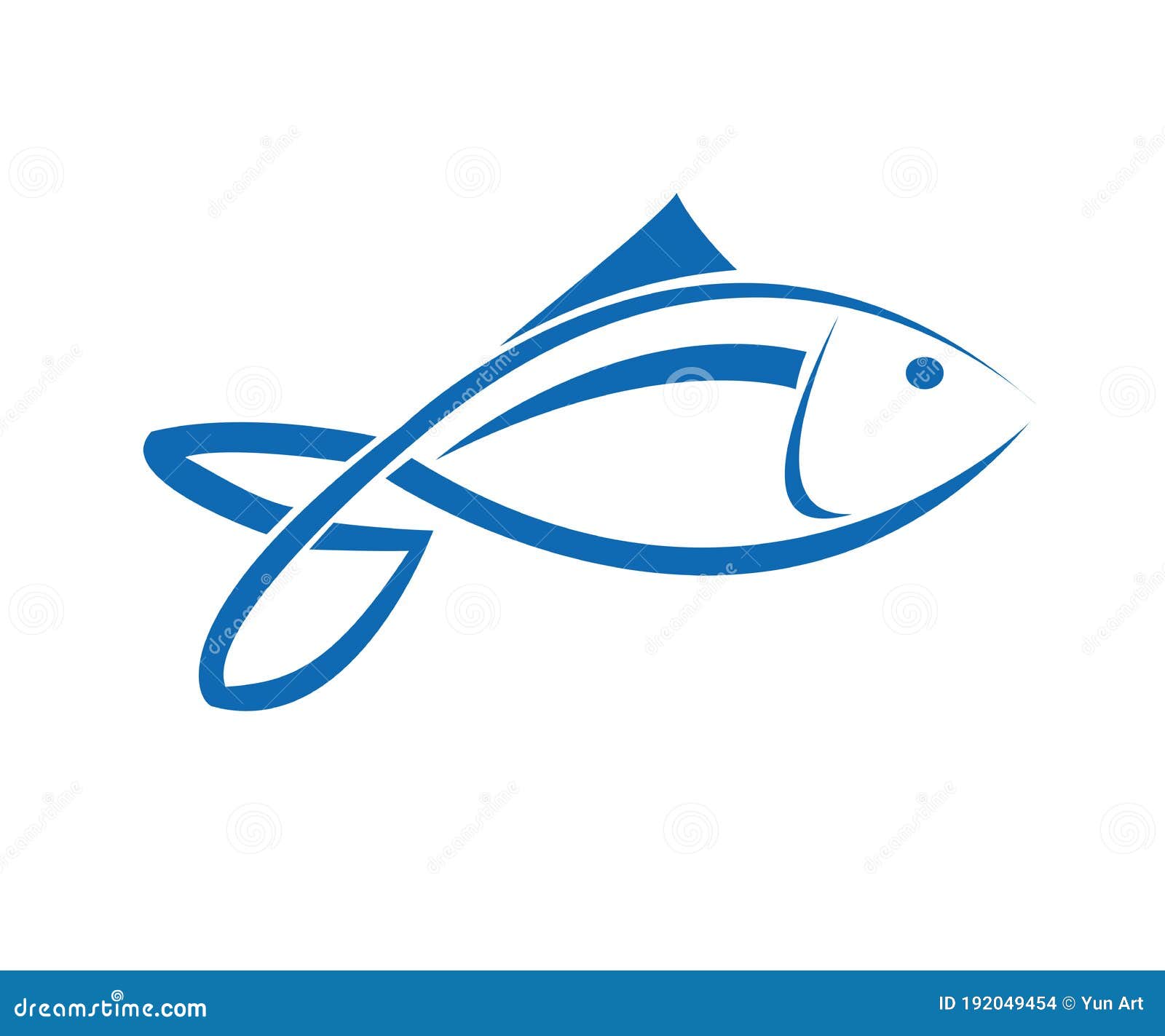 Fish Logo Simple Design Vector Stock Vector - Illustration of thin ...