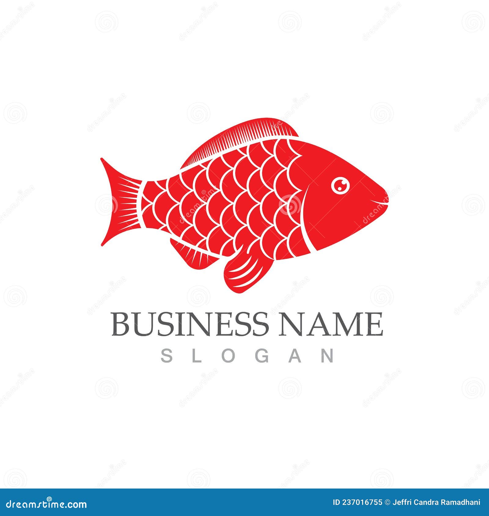 Fish Logo Template. Creative Vector Stock Vector - Illustration of abstract, seafood: 237016755
