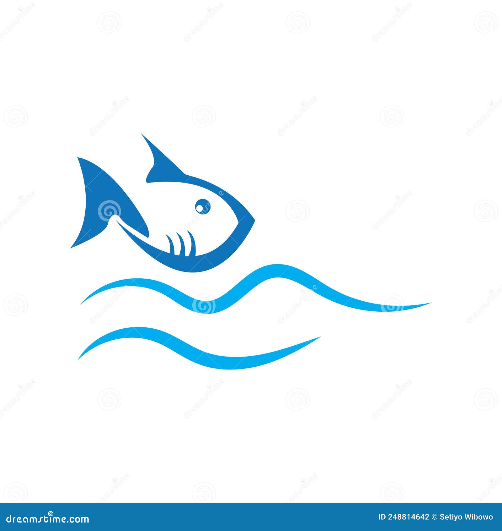 Fish logo template stock photo. Image of marine, element - 248814642