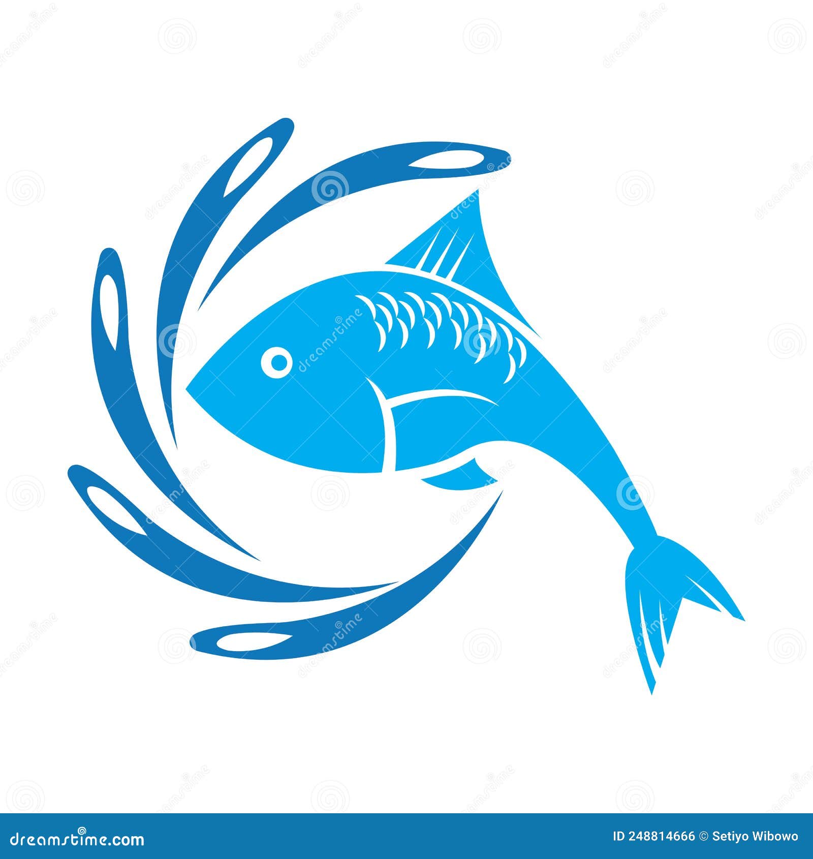 Fish logo template stock vector. Illustration of draw - 248814666