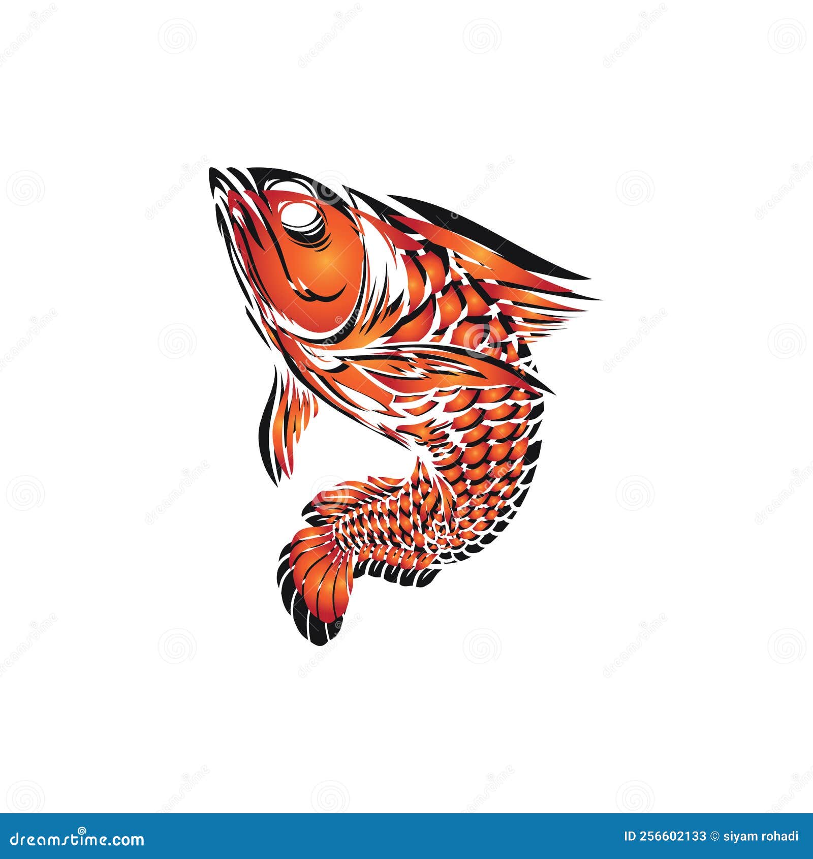 Fish logo template stock vector. Illustration of shape - 256602133