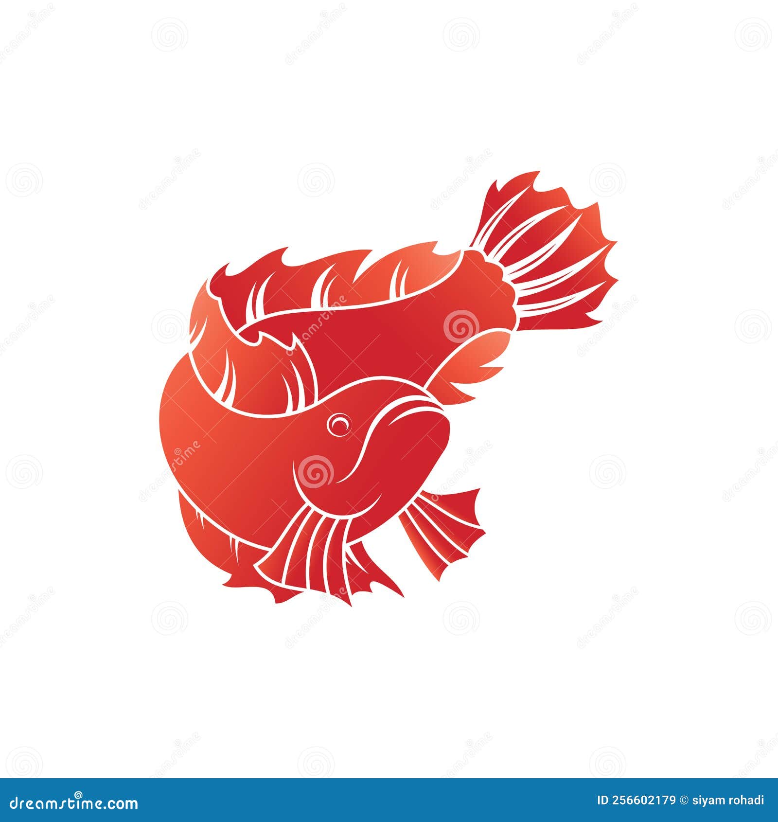 Fish logo template stock vector. Illustration of swimming - 256602179