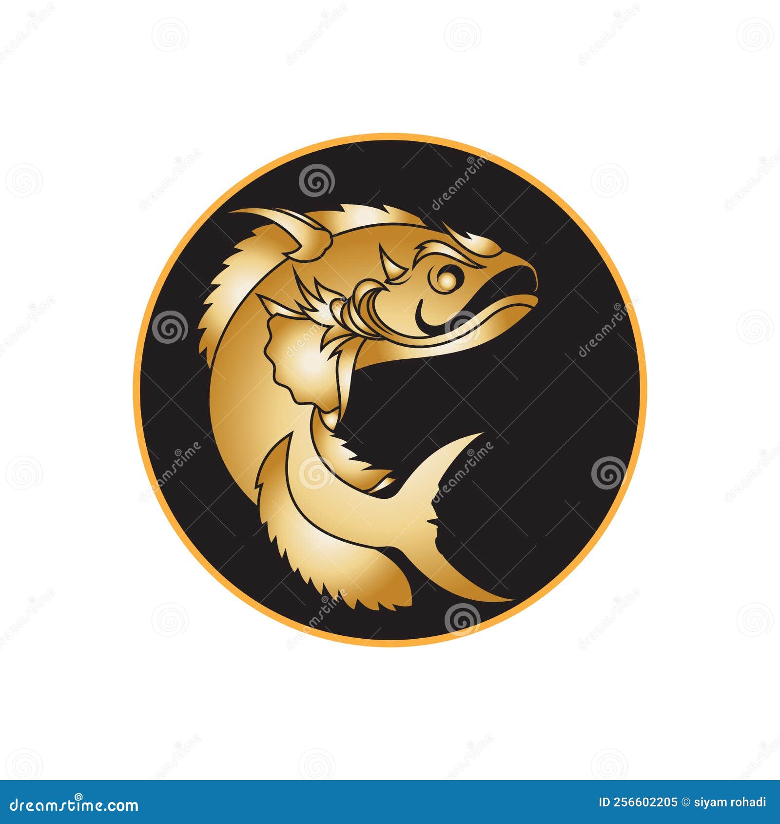 Fish logo template stock vector. Illustration of shape - 256602205