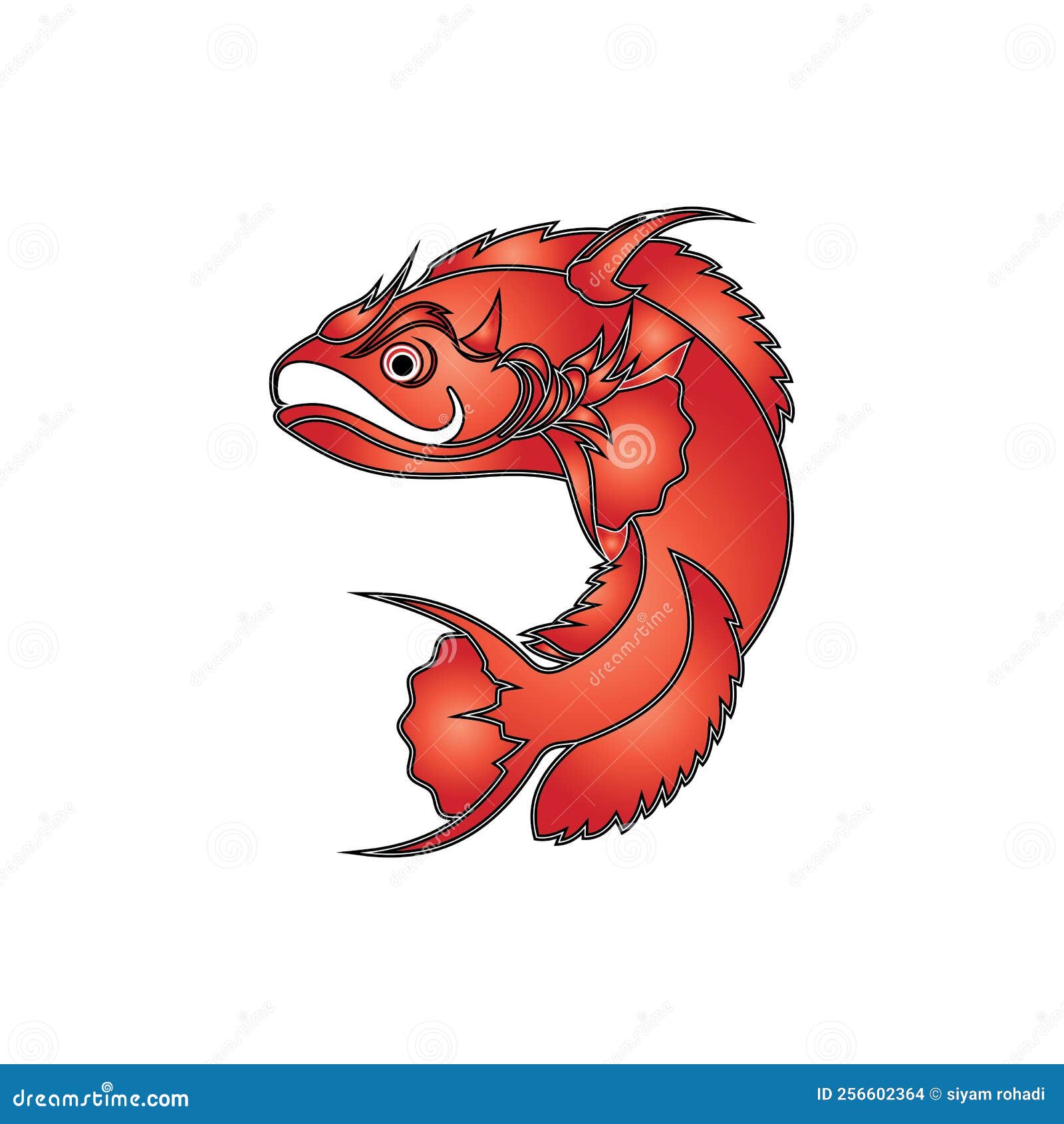 Fish logo template stock vector. Illustration of abstract - 256602364