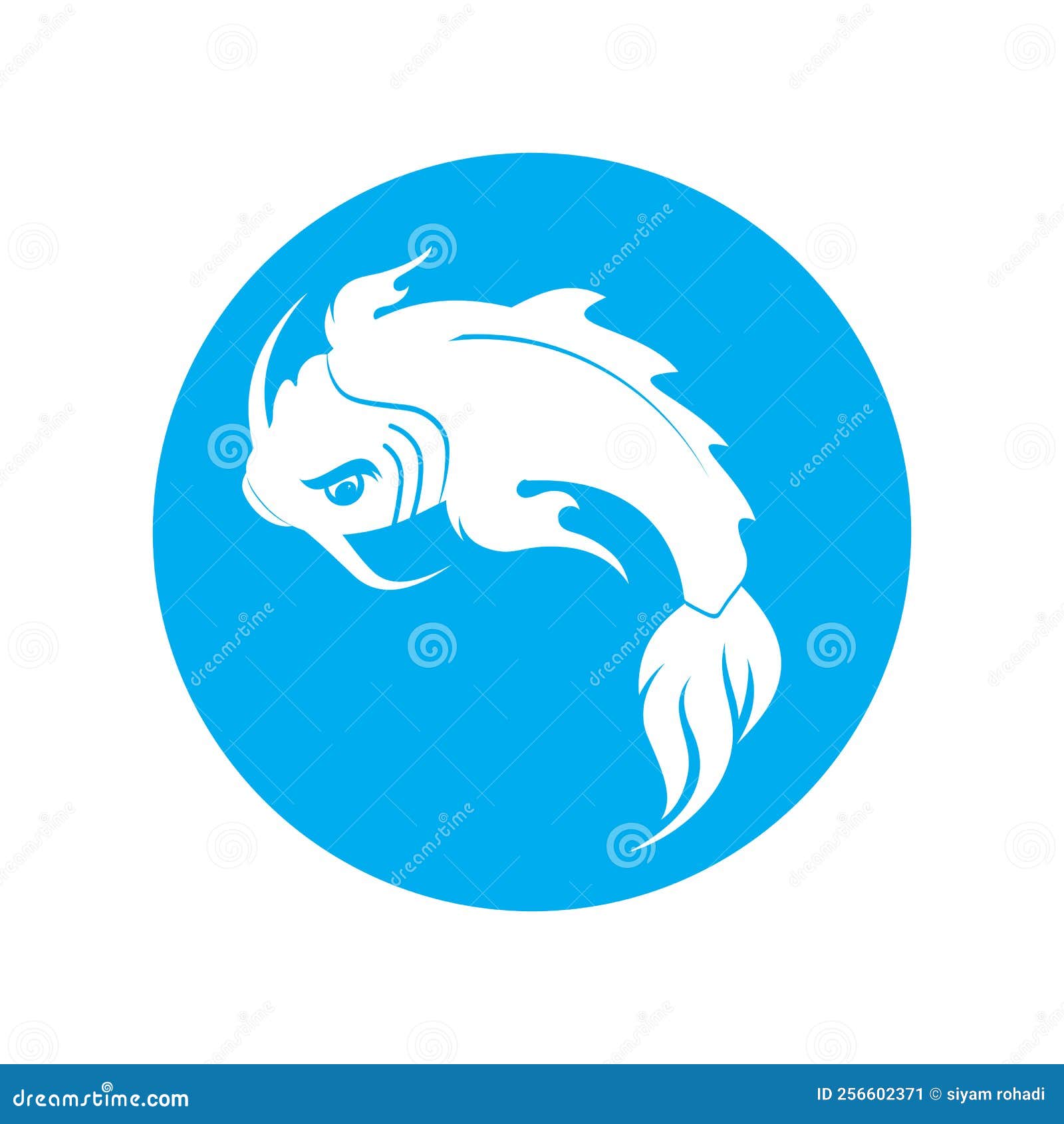 Fish logo template stock vector. Illustration of design - 256602371
