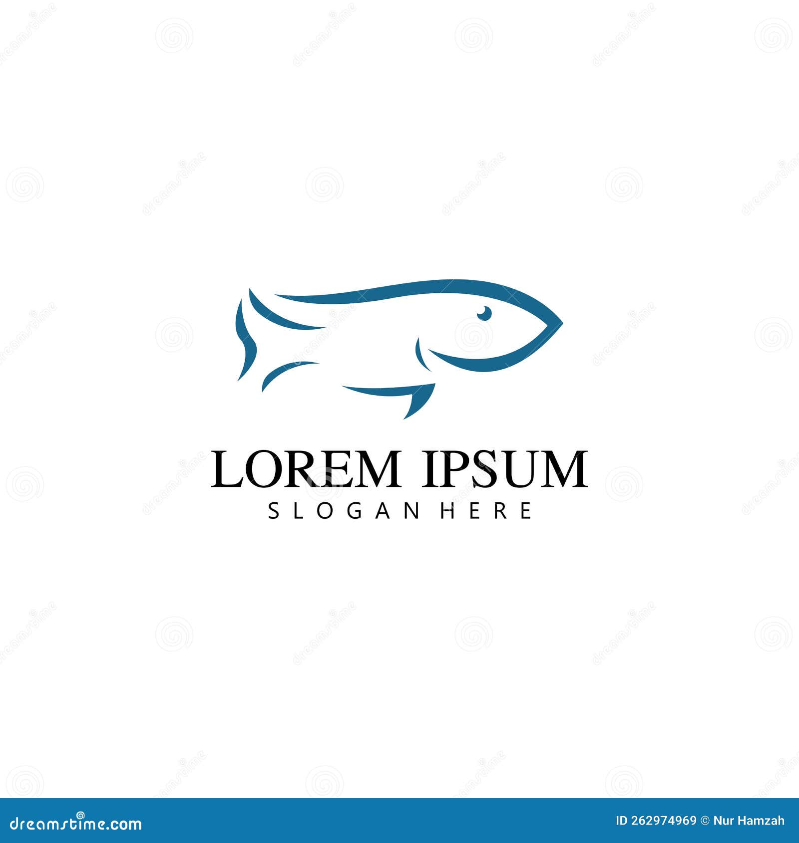 Fish logo template stock vector. Illustration of nature - 262974969