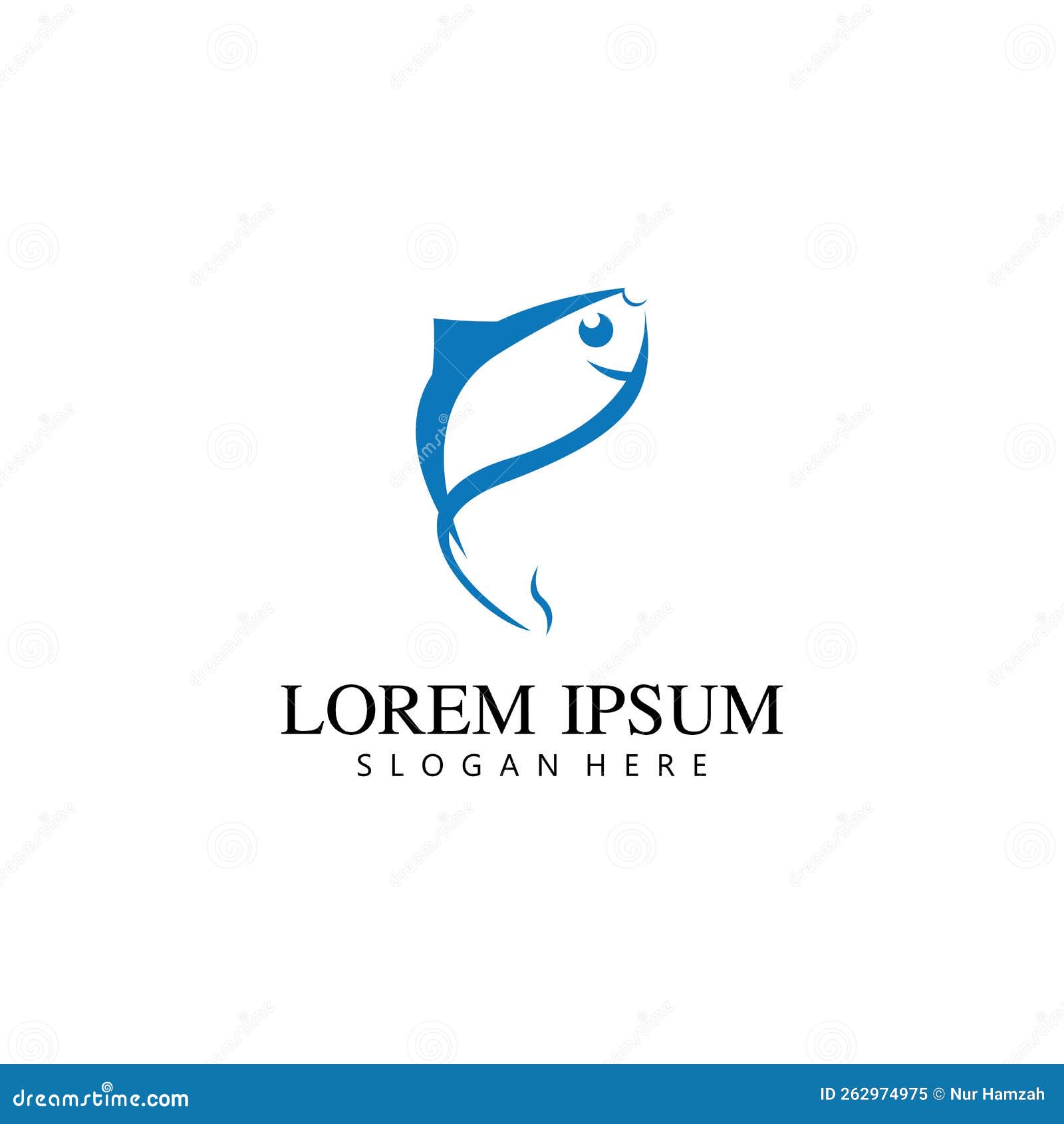 Fish logo template stock vector. Illustration of element - 262974975