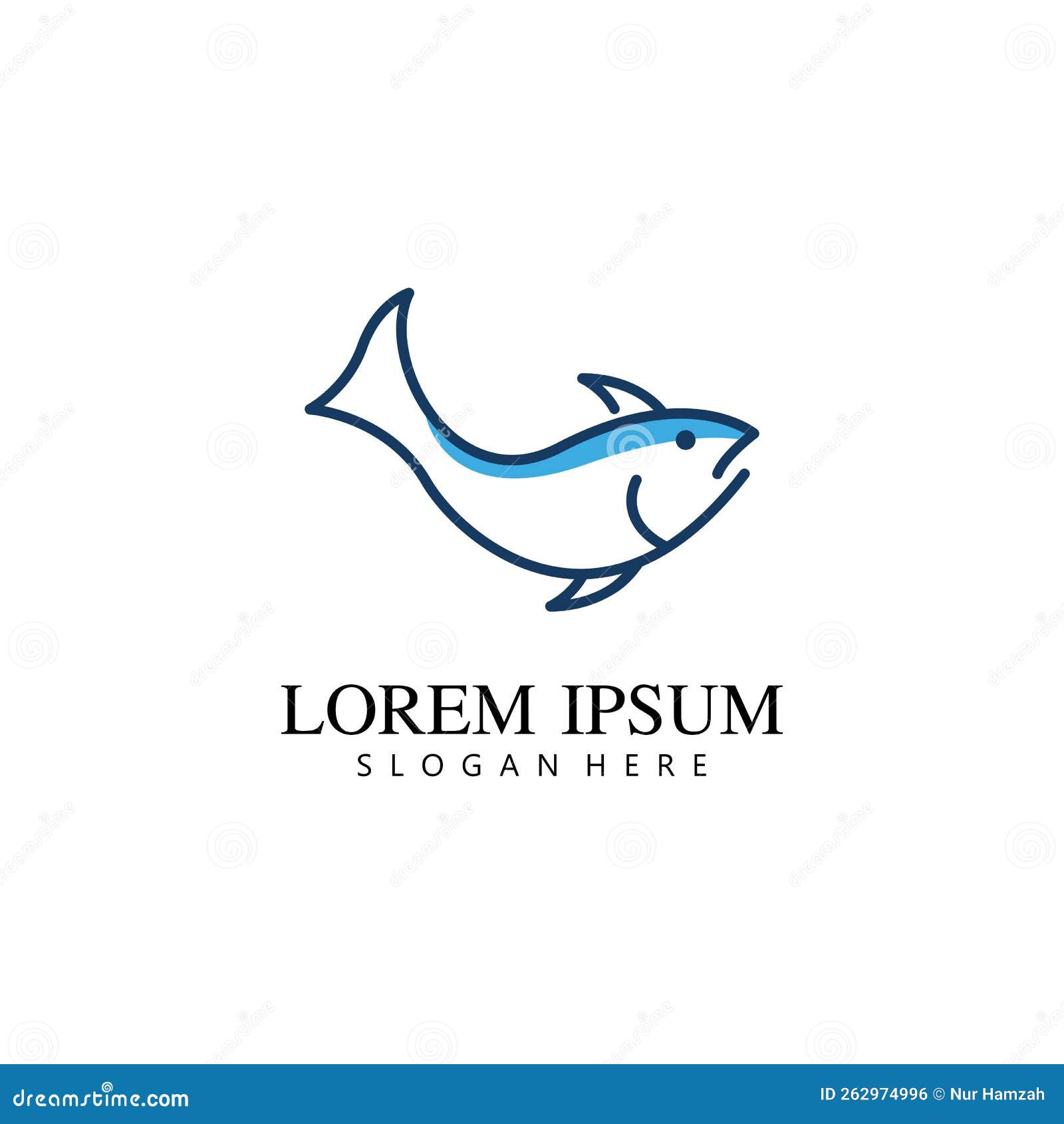 Fish logo template stock vector. Illustration of elegant - 262974996
