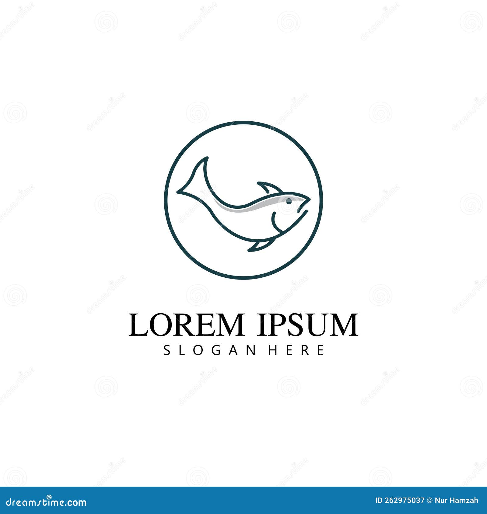Fish logo template stock vector. Illustration of draw - 262975037