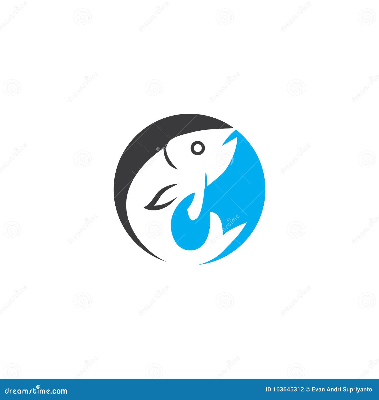 Fish logo template stock vector. Illustration of design - 163645312