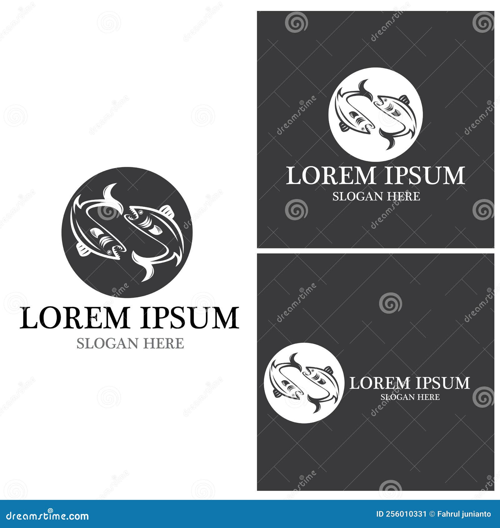 Fish logo template stock vector. Illustration of nature - 256010331