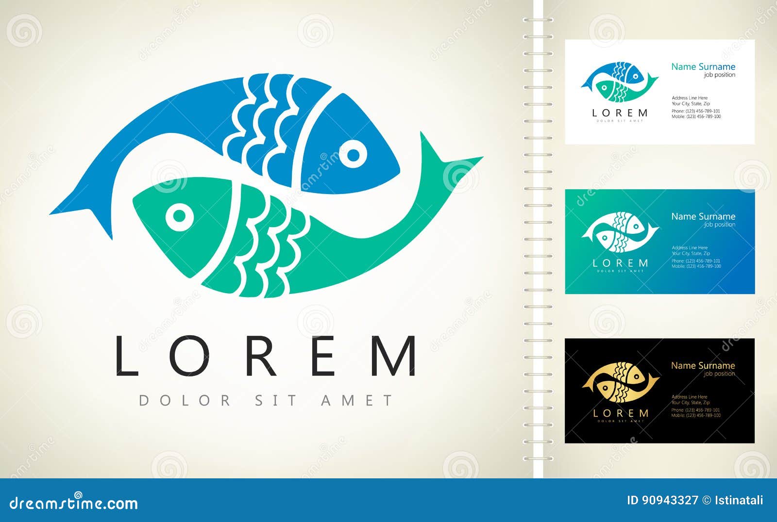 Fish logo vector stock vector. Illustration of blue, graphic - 90943327