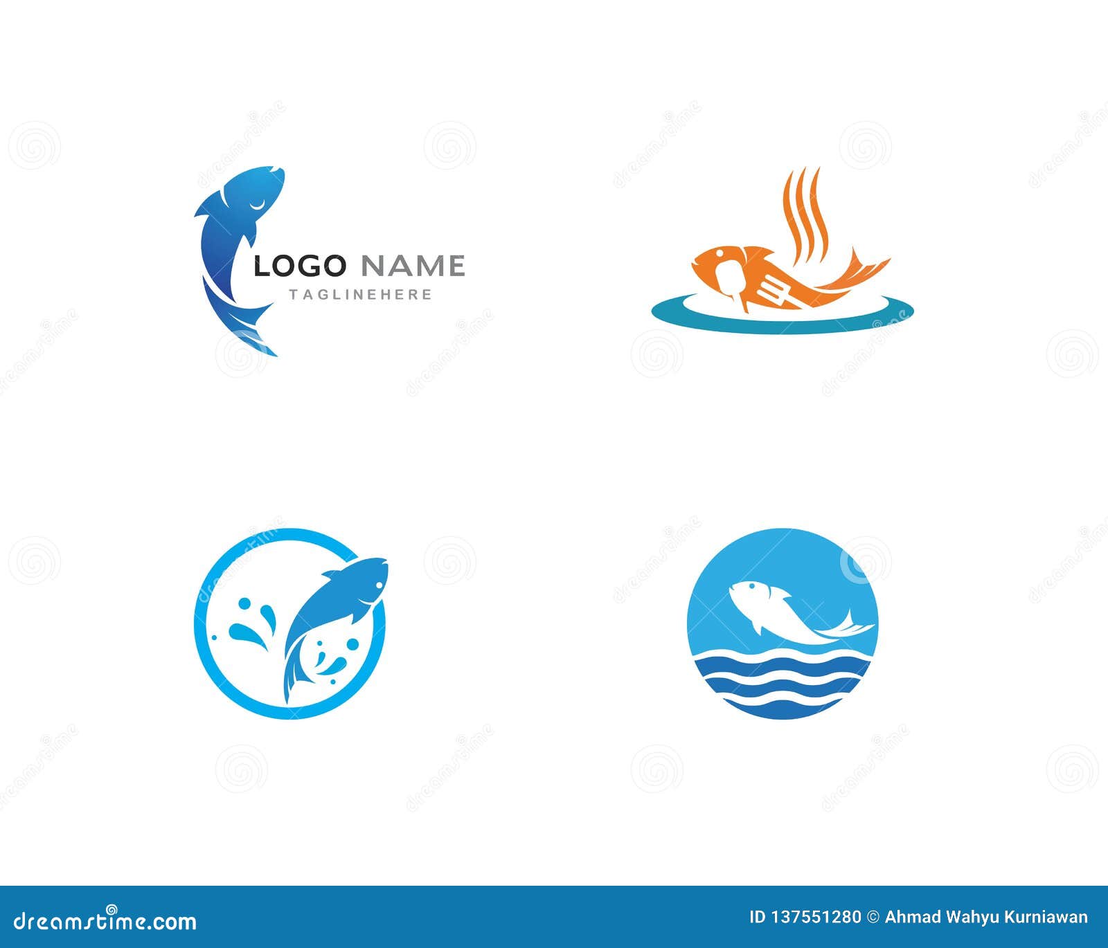 Fish Logo vector stock vector. Illustration of water - 137551280