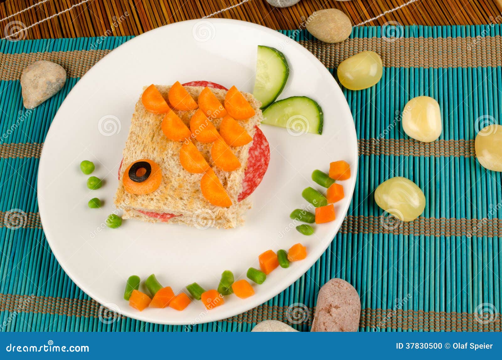 Fish lunch stock photo. Image of childhood, creative - 37830500