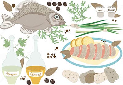 Fish lunch.Illustration. stock vector. Illustration of lunch - 16049660