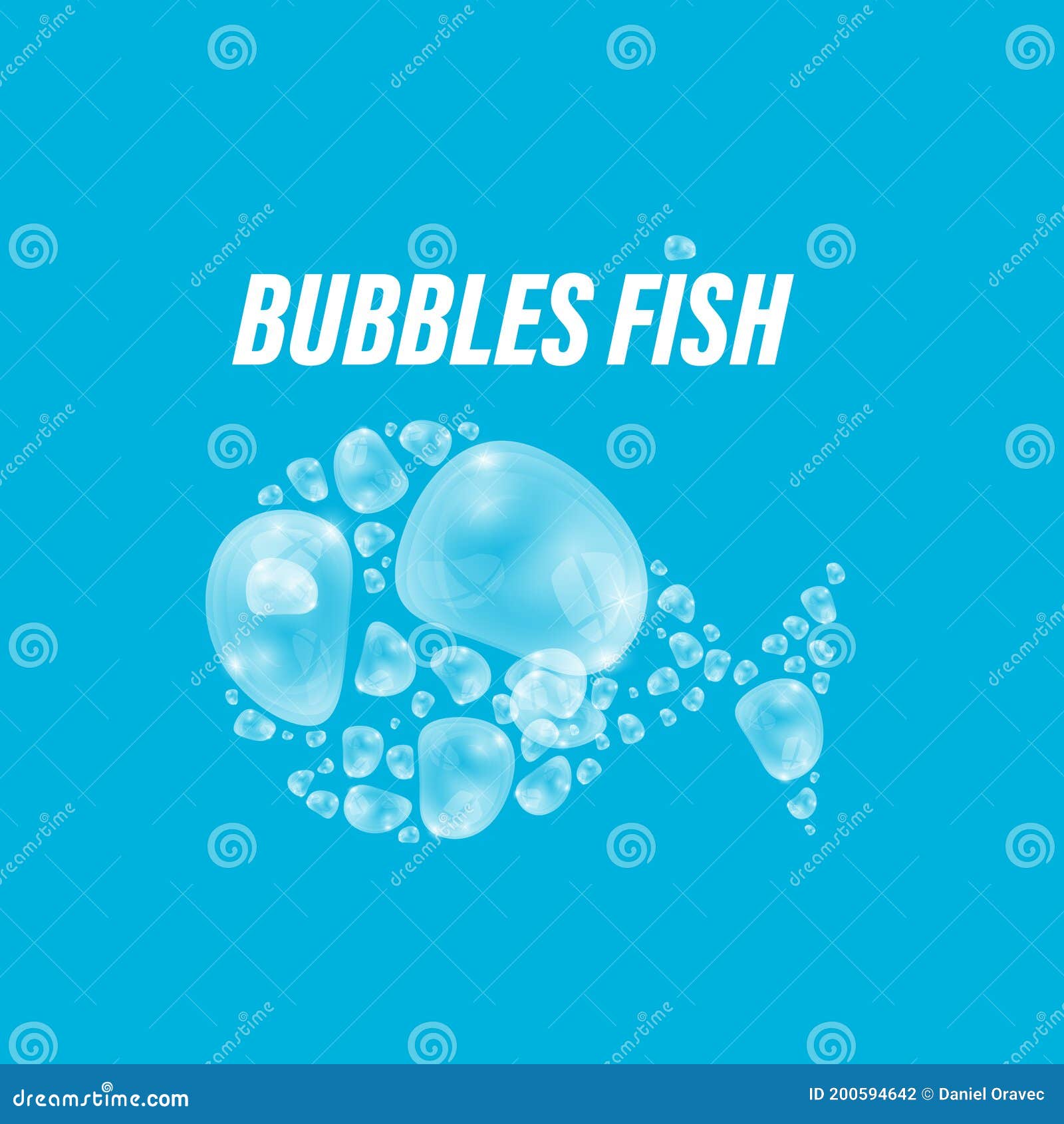 Fish Made from Bubbles Cartoon Stock Vector - Illustration of design ...