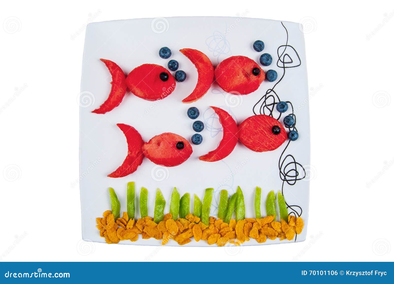 Fish made from fruits stock photo. Image of green, funny - 70101106