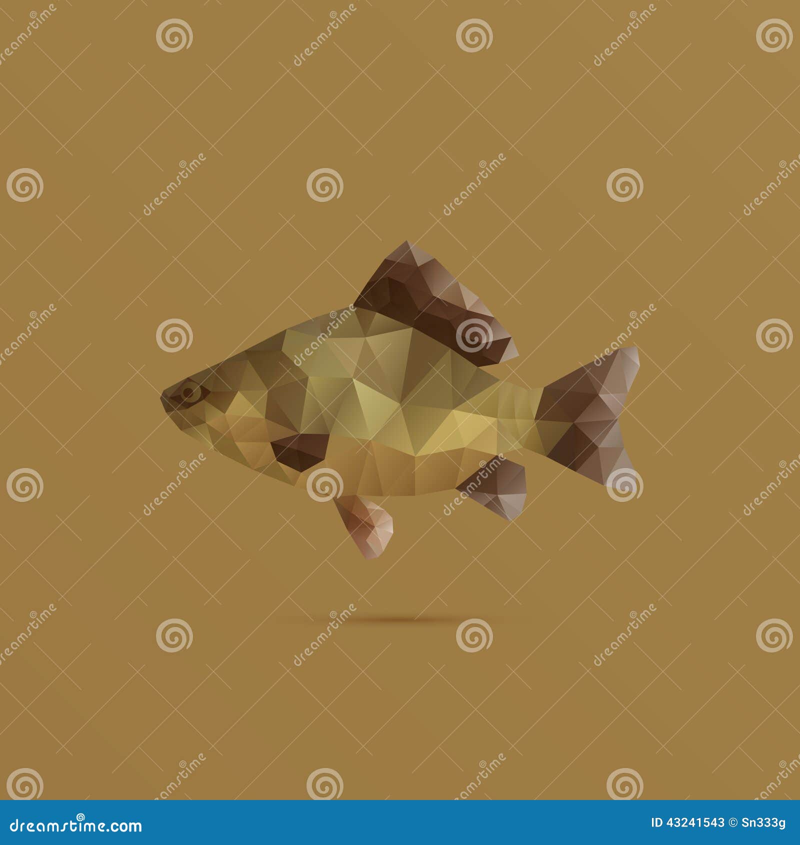 Fish made with triangles stock vector. Illustration of aquarium - 43241543