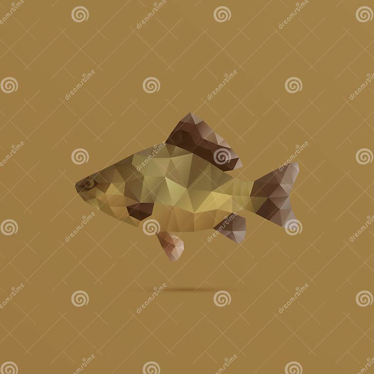 Fish made with triangles stock vector. Illustration of aquarium - 43241543