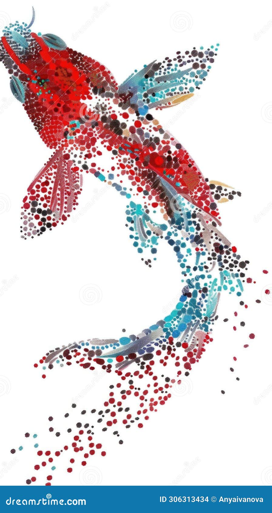 A Fish Made Up of Circles and Dots Stock Photo - Image of nature ...