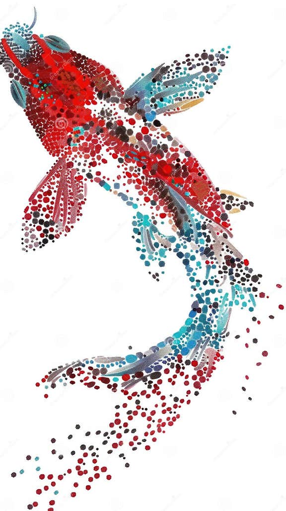 A Fish Made Up of Circles and Dots Stock Photo - Image of nature ...