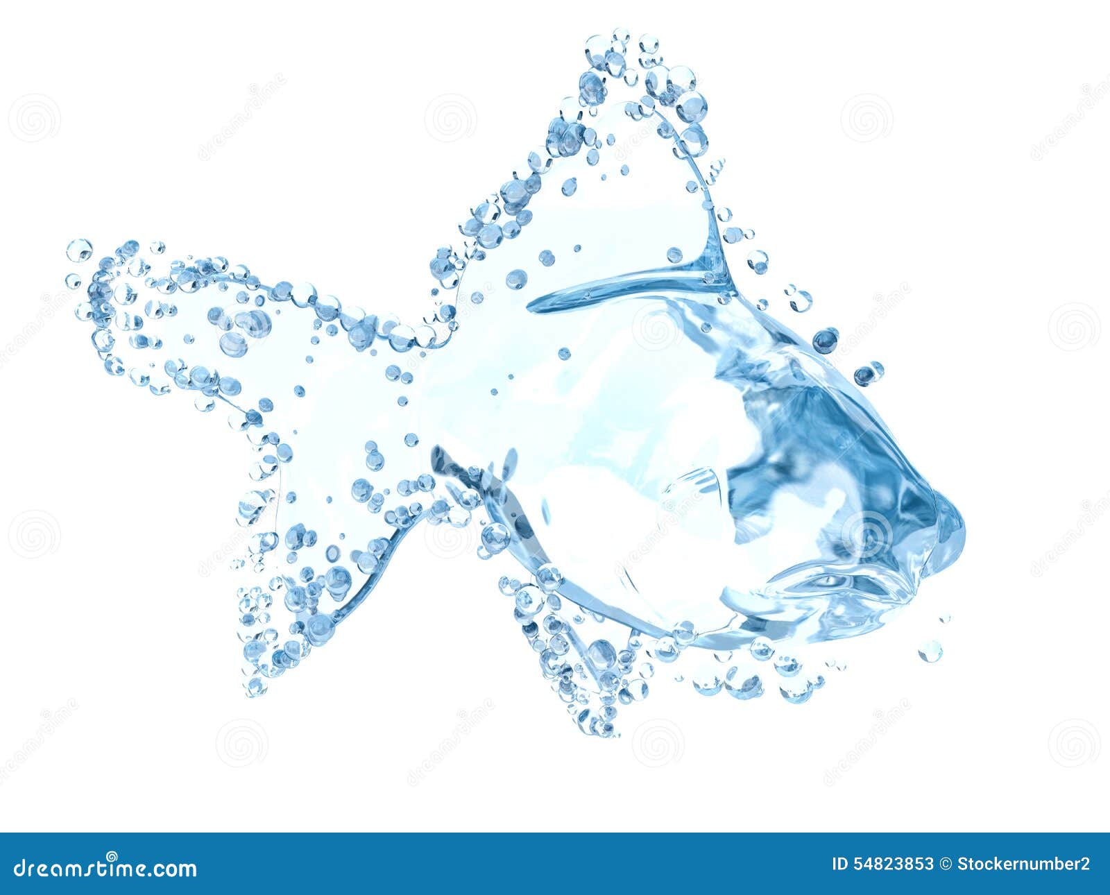 Fish made of water stock illustration. Illustration of fish - 54823853