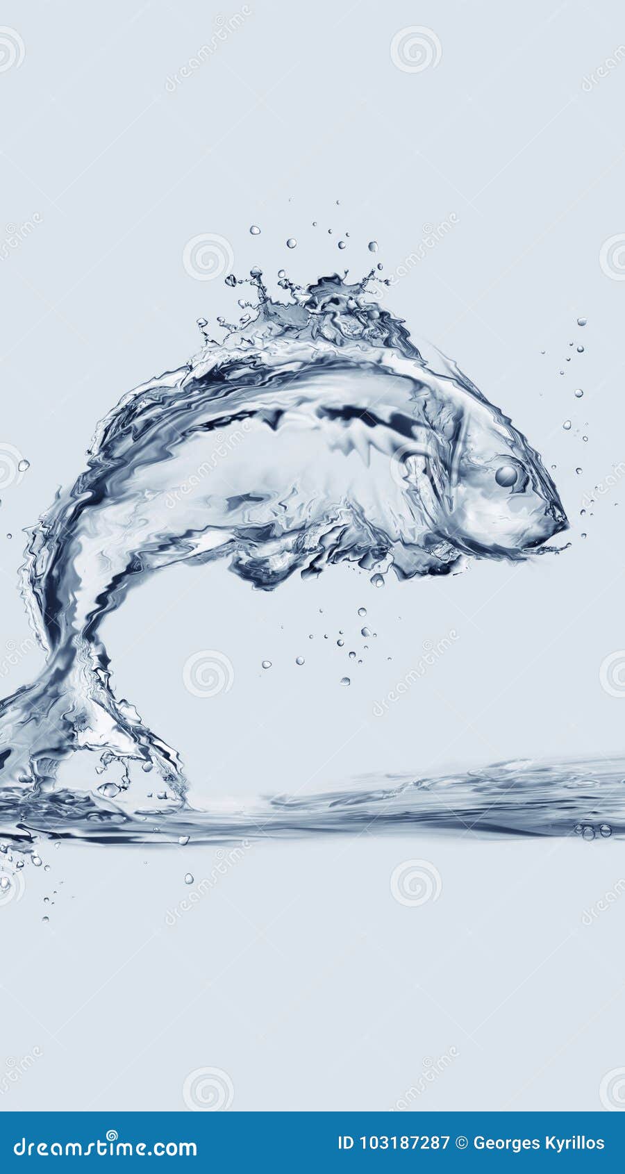 Jumping Water Fish stock image. Image of energy, fishbowl - 103187287